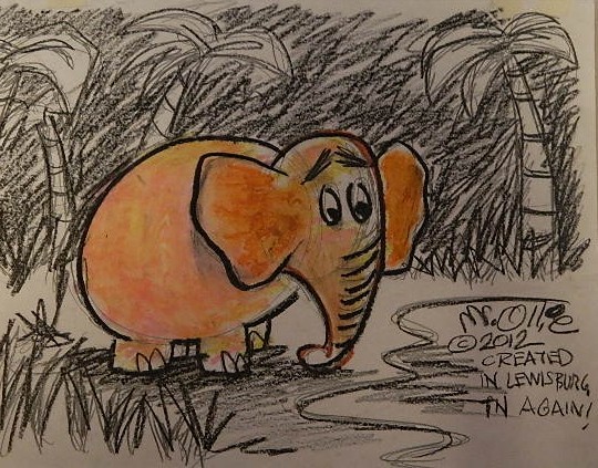 8-orange-elephant - Arts Education